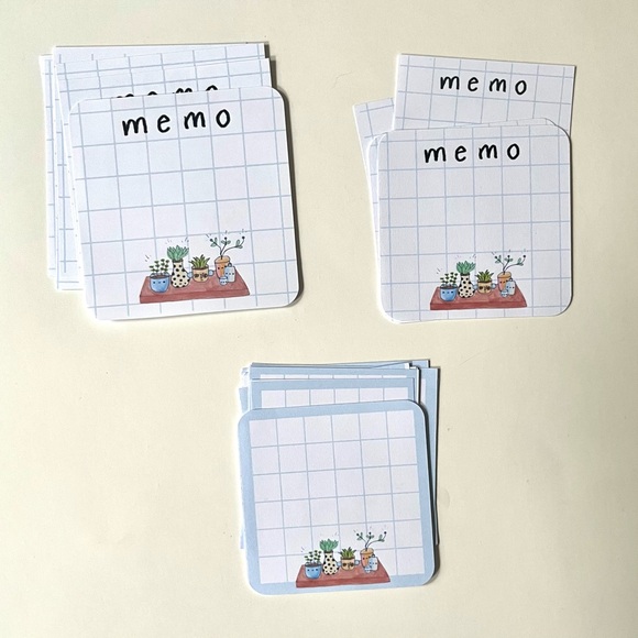 handmade by me stationery | Office | Handmade By Me Blue Grid Bookshelf Plant Set Of 2 ...